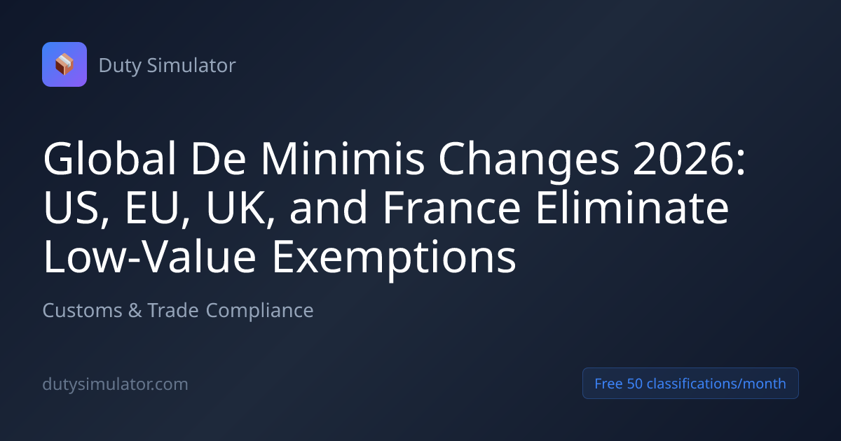 Global De Minimis Changes 2026: US, EU, UK, and France Eliminate Low ...